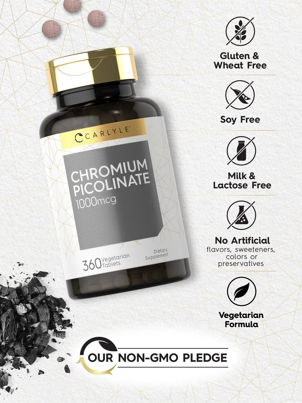 360 count chromium supplement bottle