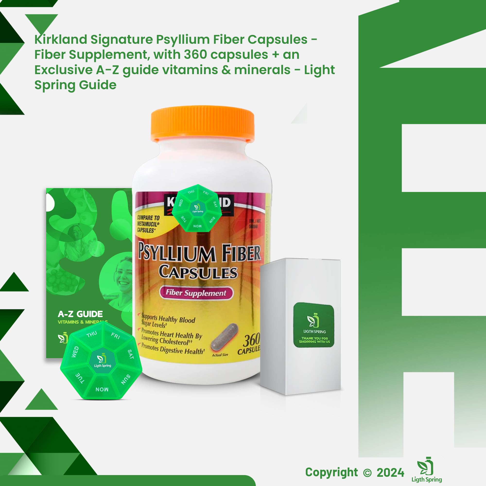 360 count psyllium capsules for daily health