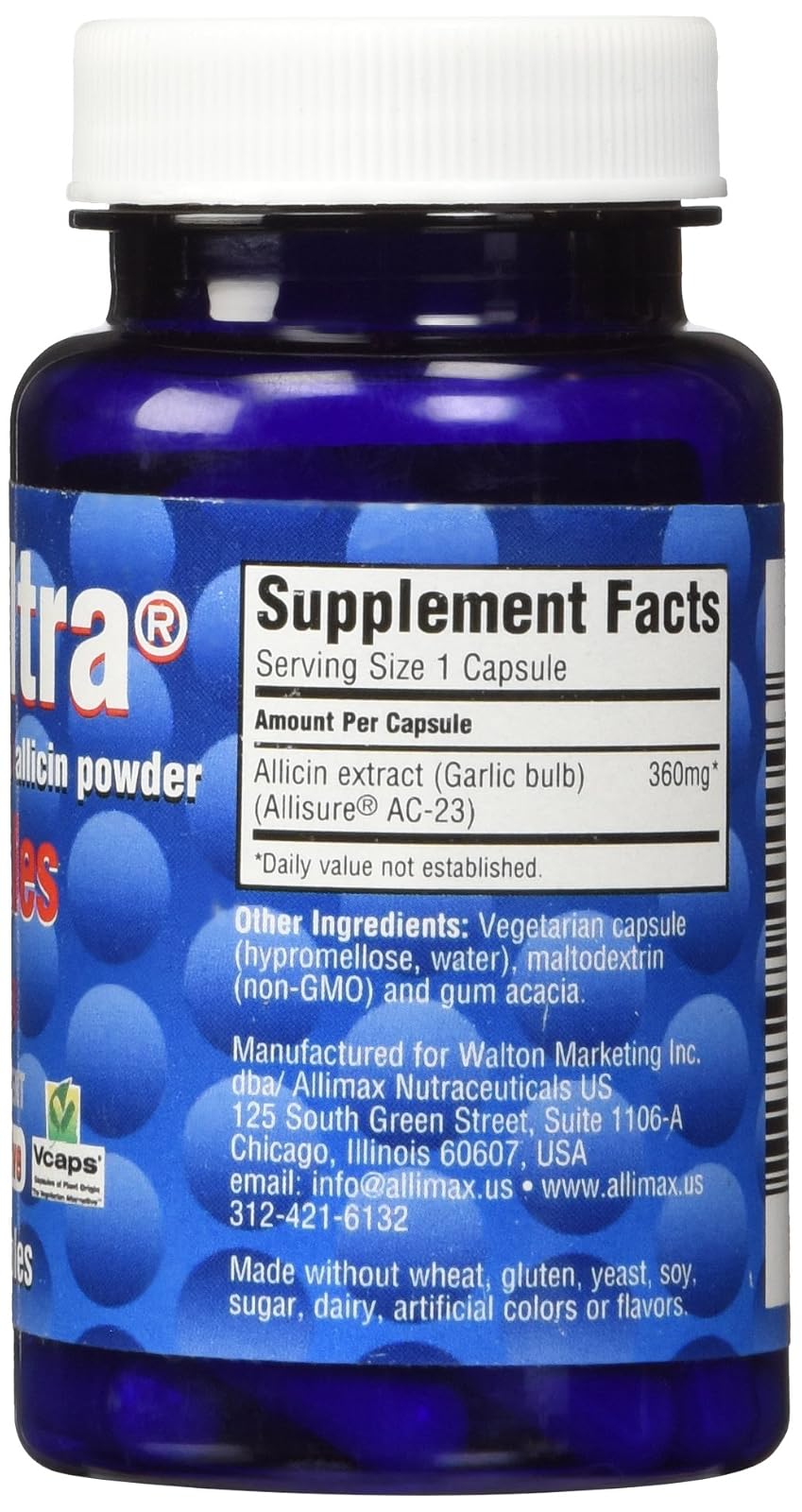 360 mg garlic supplement for immunity