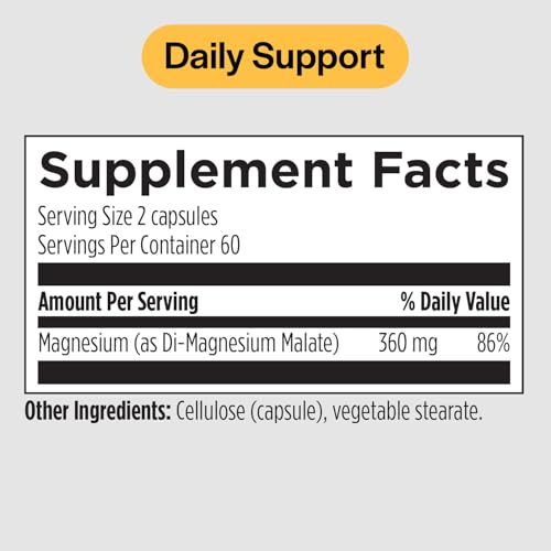 360 mg magnesium malate for daily wellness