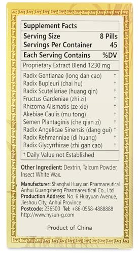 360 pills of Long Dan Xie teapills