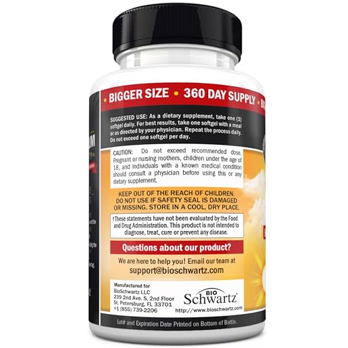 360 softgels of vitamin D3 for convenience