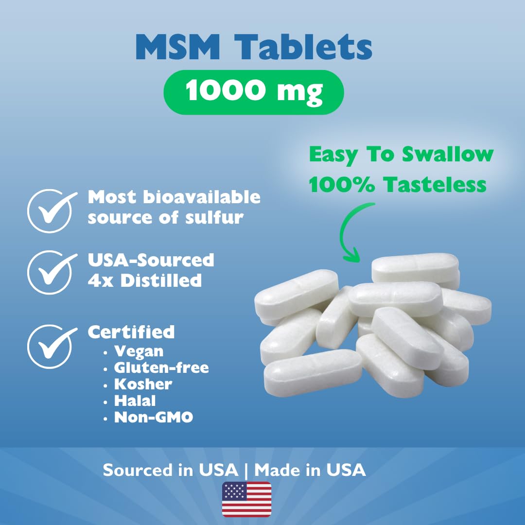 360 tablets of pure MSM supplement