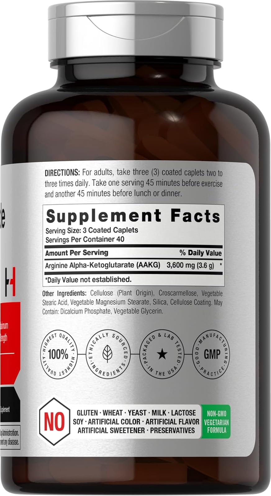 3600 mg Nitric Oxide energy booster