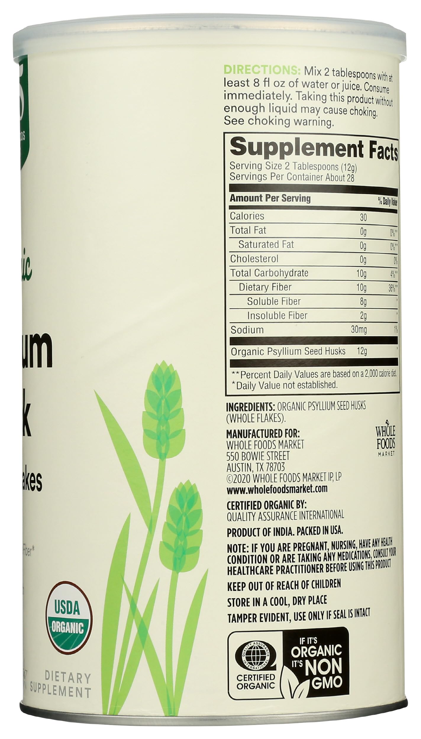 365 by Whole Foods psyllium health boost