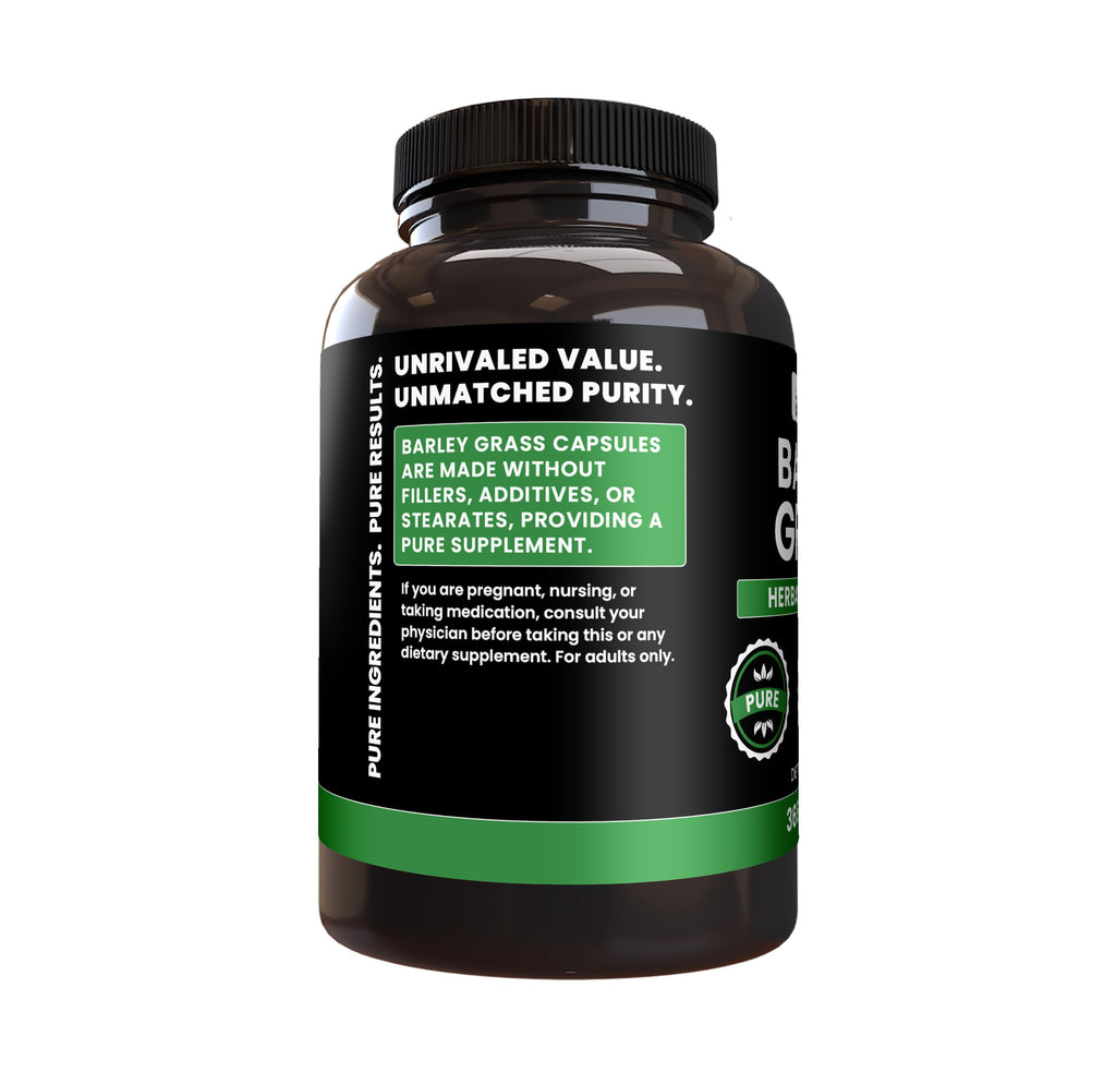 365 capsules of pure barley grass
