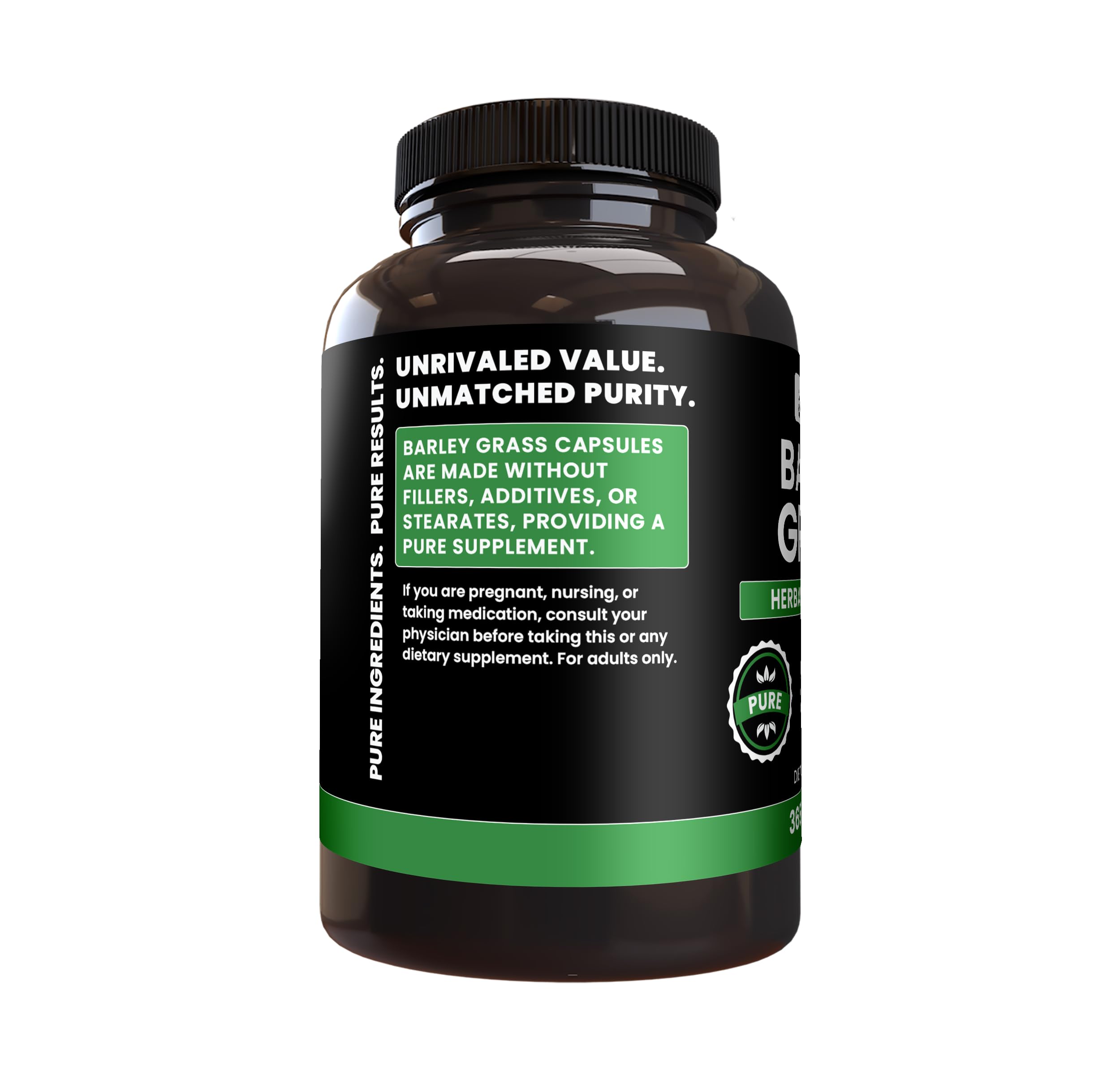 365 capsules of pure barley grass