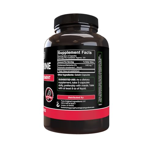 365 capsules of pure berberine