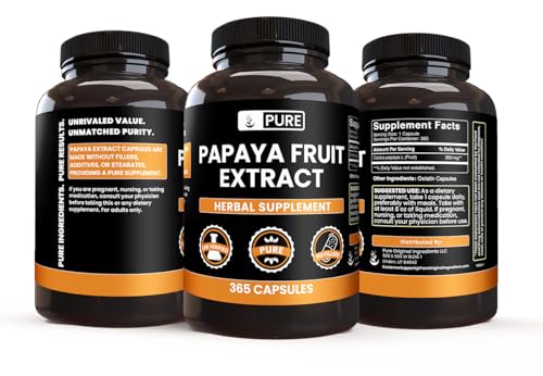365 capsules of pure papaya