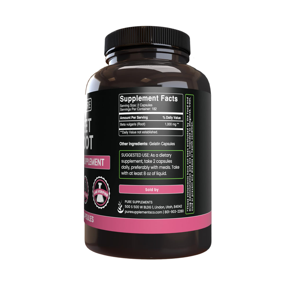 365 count beet root capsules for wellness