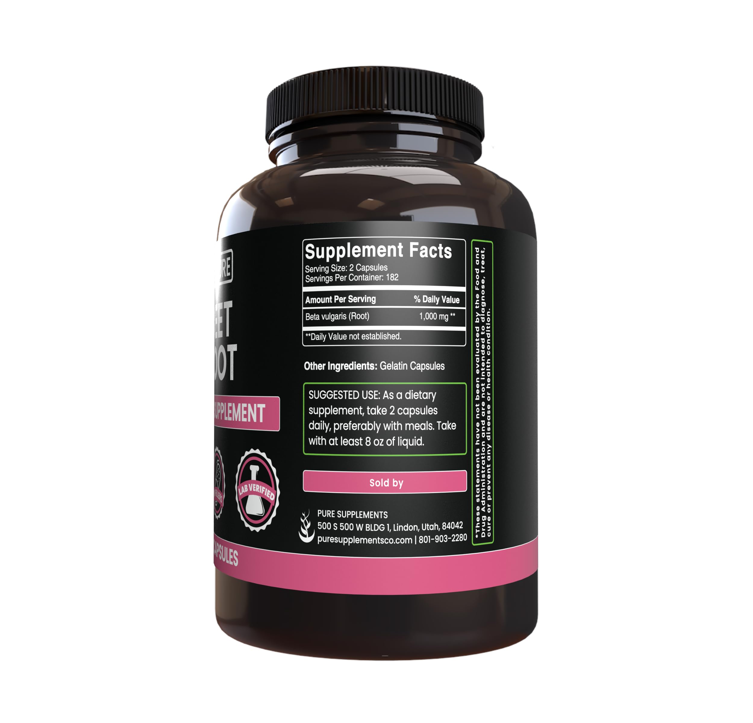 365 count beet root capsules for wellness
