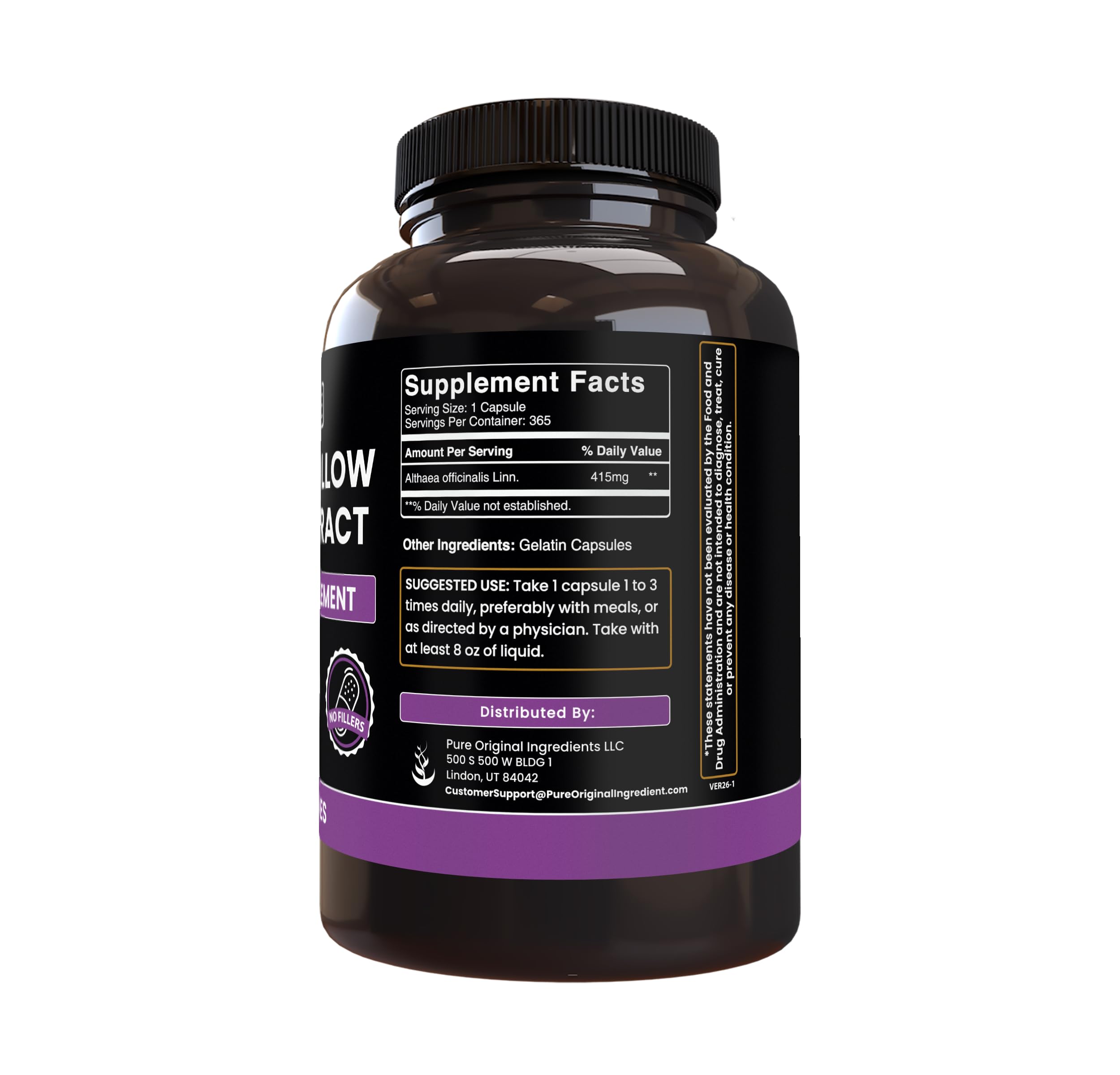 365 count marshmallow root capsules