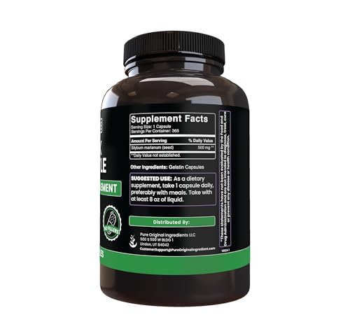 365 count milk thistle for daily health