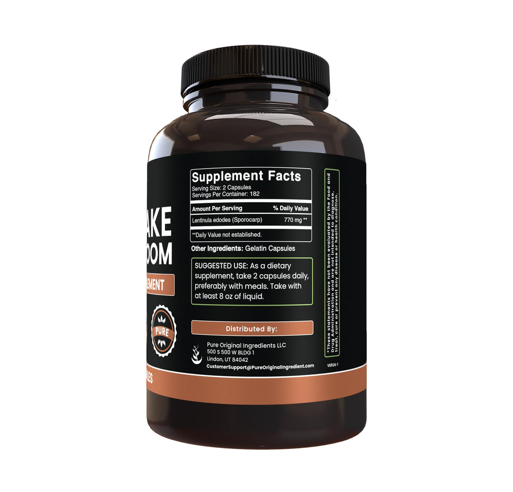365 count mushroom capsules