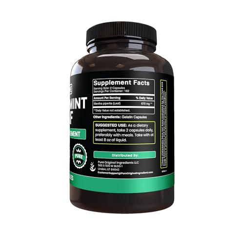 365 count peppermint leaf capsules