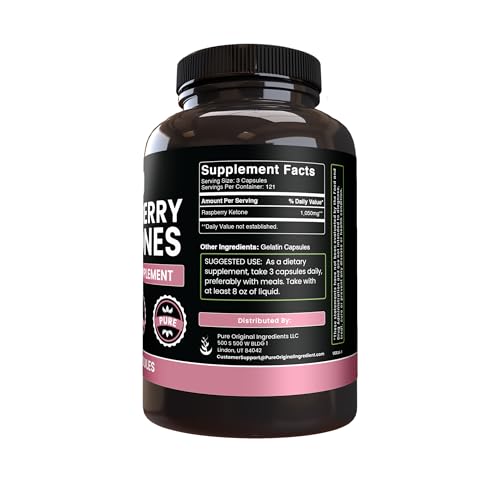 365 count raspberry ketones bottle