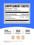 365 count vitamin D3 capsules