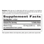 365 count vitamin D3 softgel bottle
