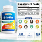 365 tablets for daily biotin support