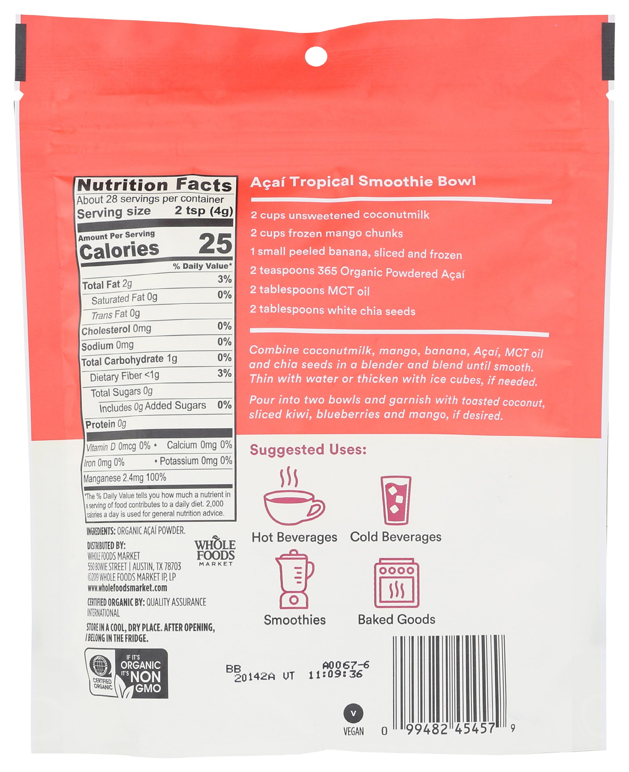365 Whole Foods acai benefits