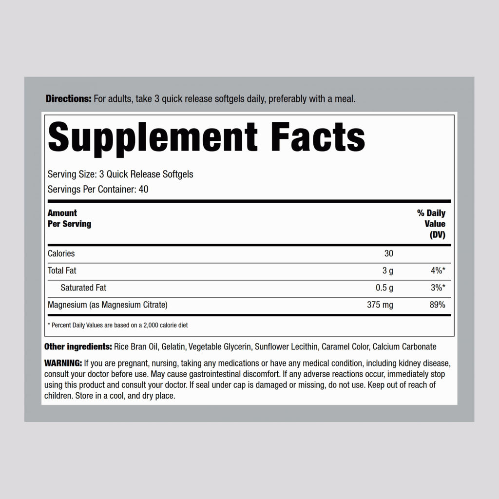 375 mg magnesium for total relief