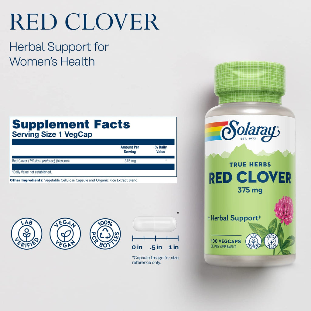 375 mg Red Clover capsules for health