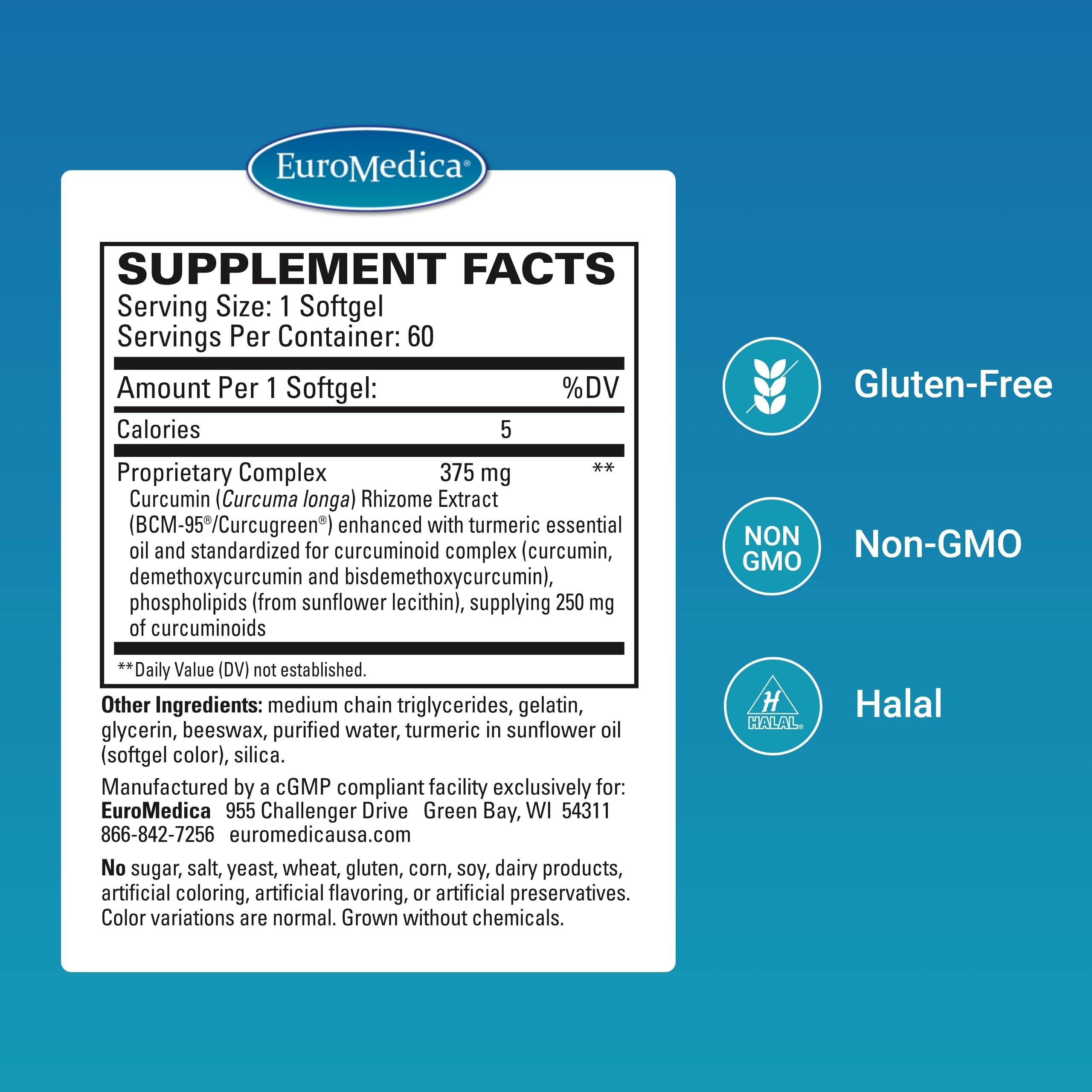 375 mg turmeric curcumin supplement