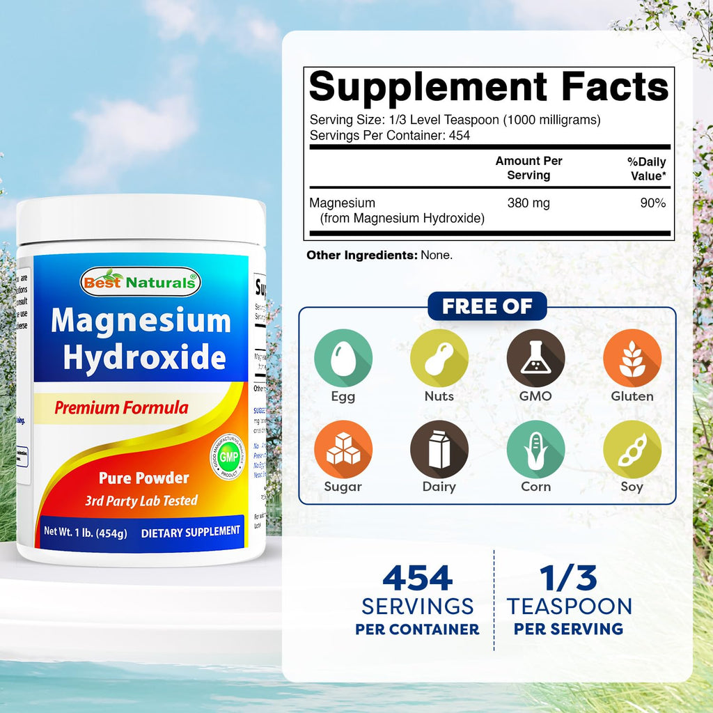 380mg elemental magnesium per serving