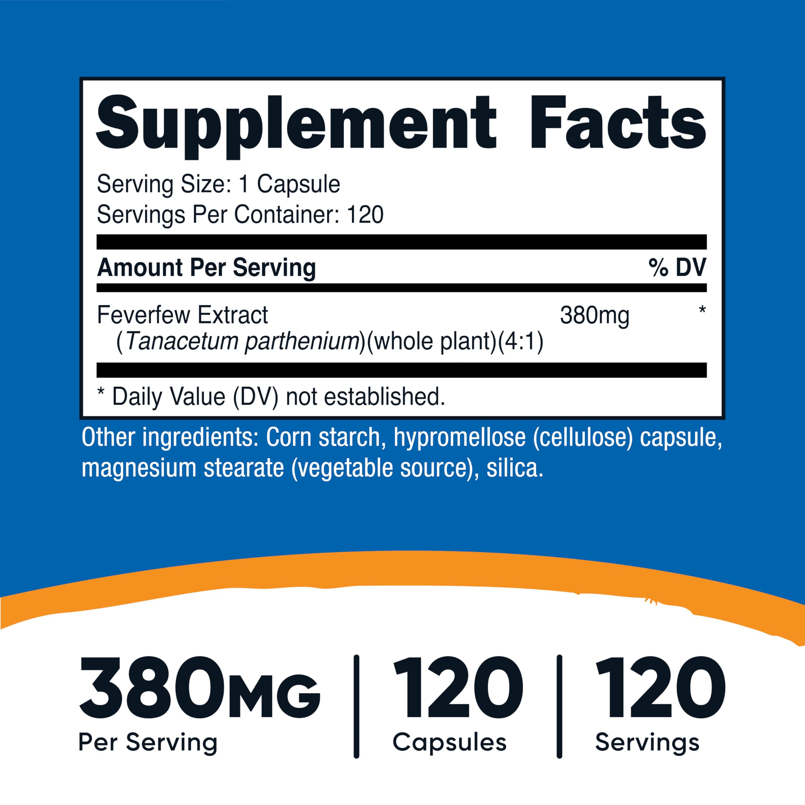 380mg feverfew capsules for health