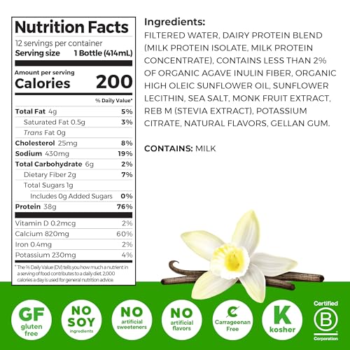 38g whey protein per serving