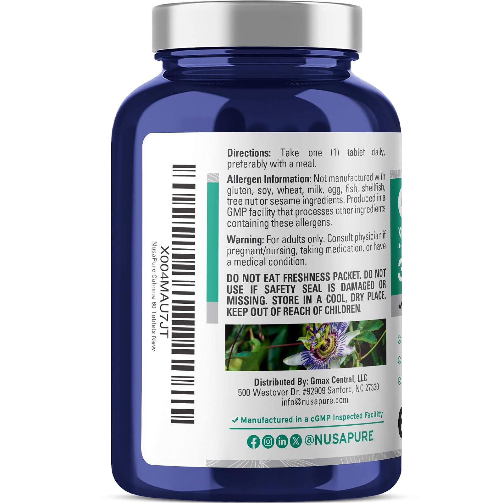 395 mg Calmme Blend stress relief formula