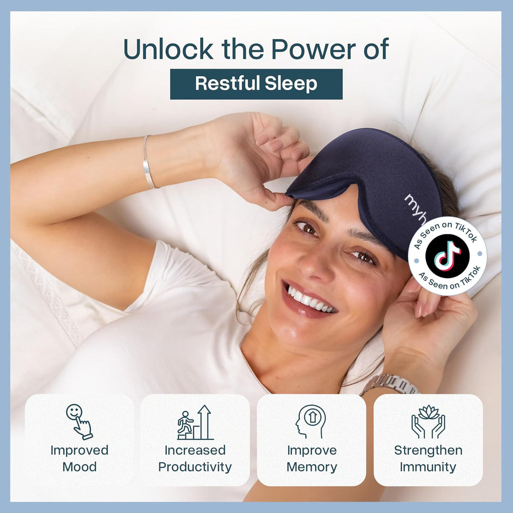 3D blackout eye mask for deep sleep