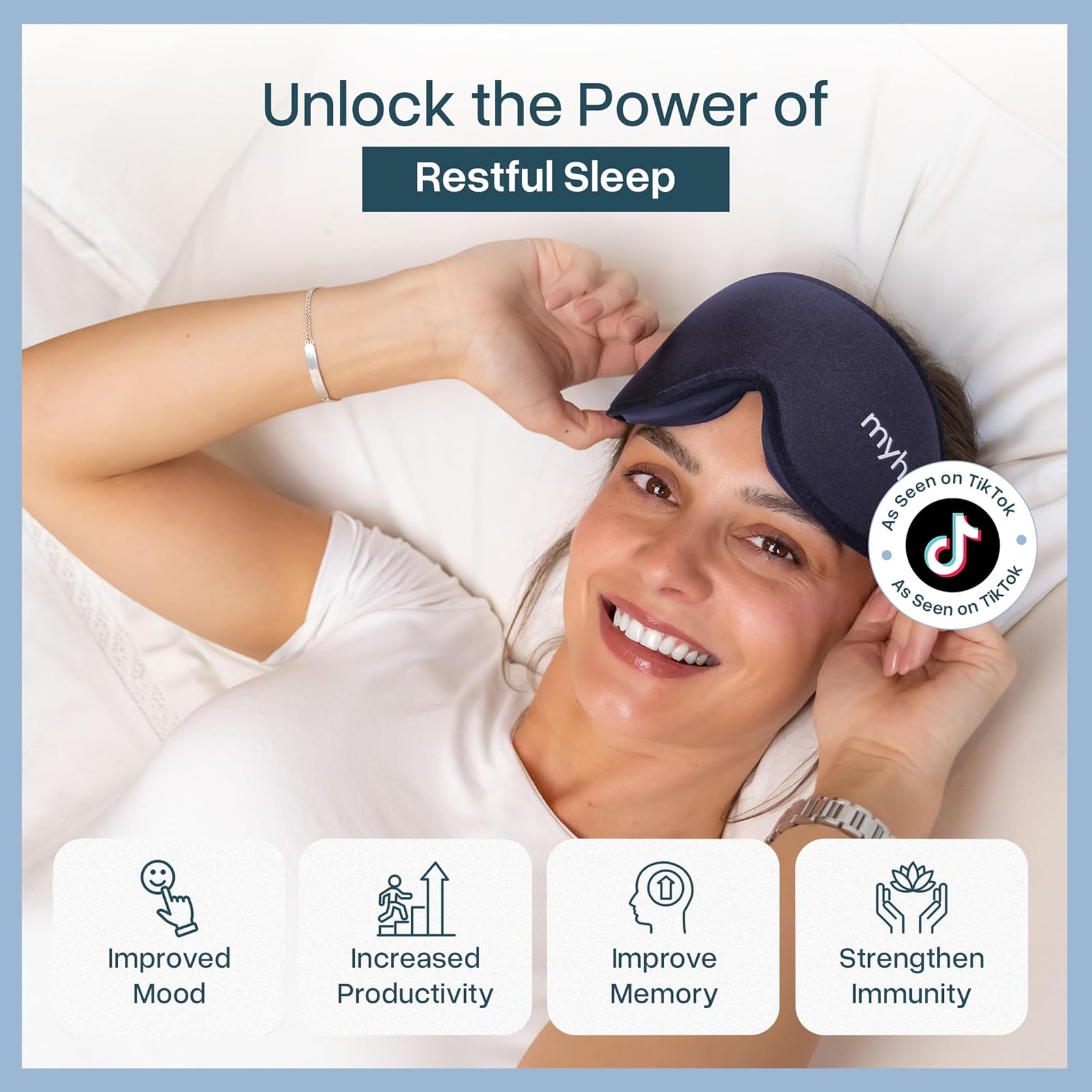 3D blackout eye mask for deep sleep