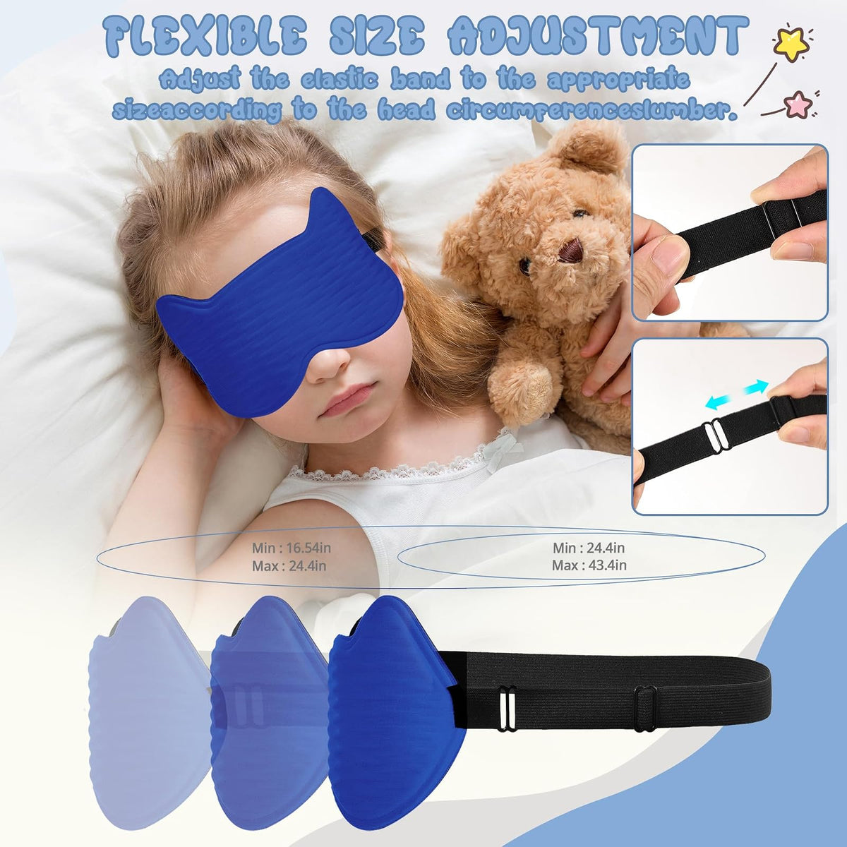 3D contoured eye mask for kids