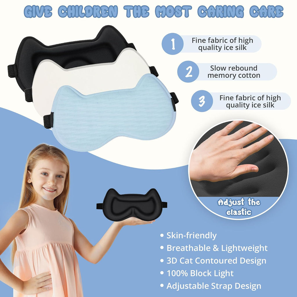 3D contoured eye mask for kids