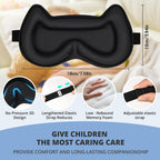 3D contoured sleep mask for kids