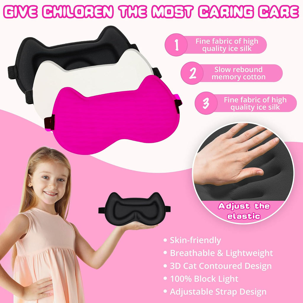 3D contoured sleep mask for kids