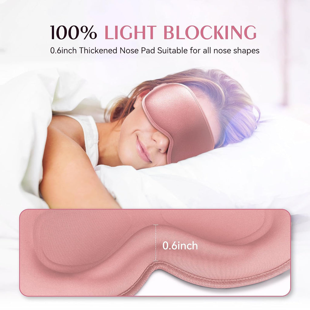 3D contoured sleep mask for restful nights