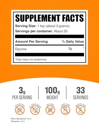 3g glycine per serving for optimal performance