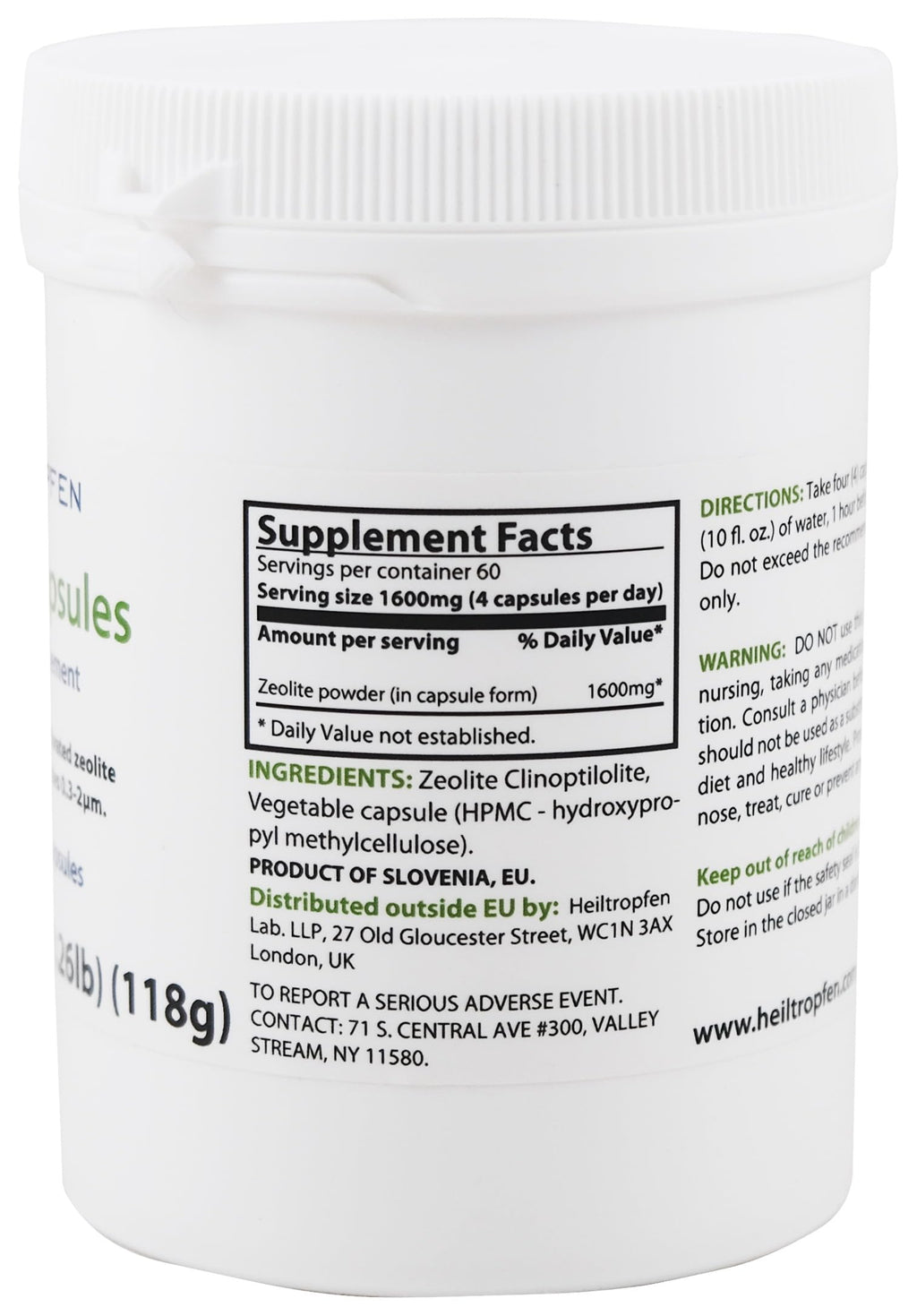 3X activated clinoptilolite supplement