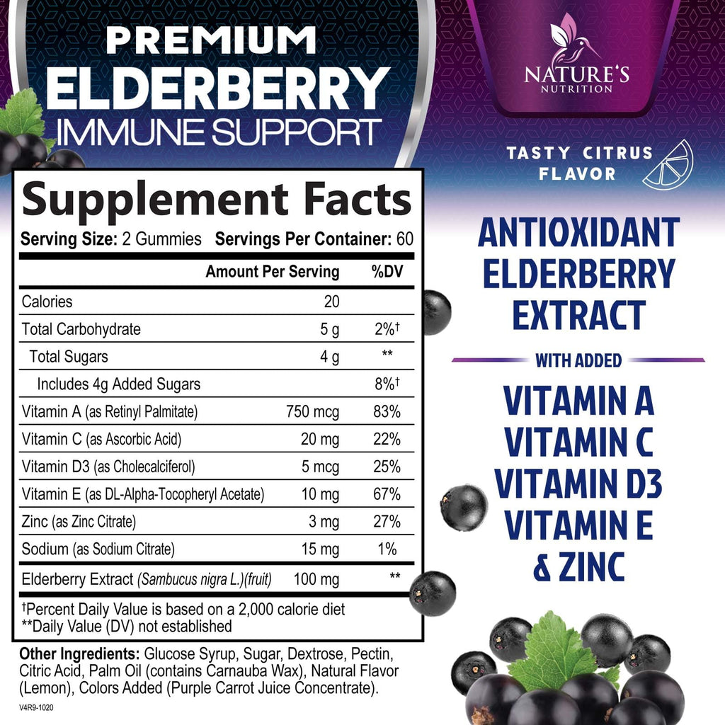 3X strength elderberry gummies for kids