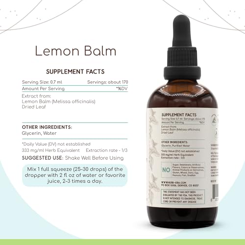 4 fl oz lemon balm tincture