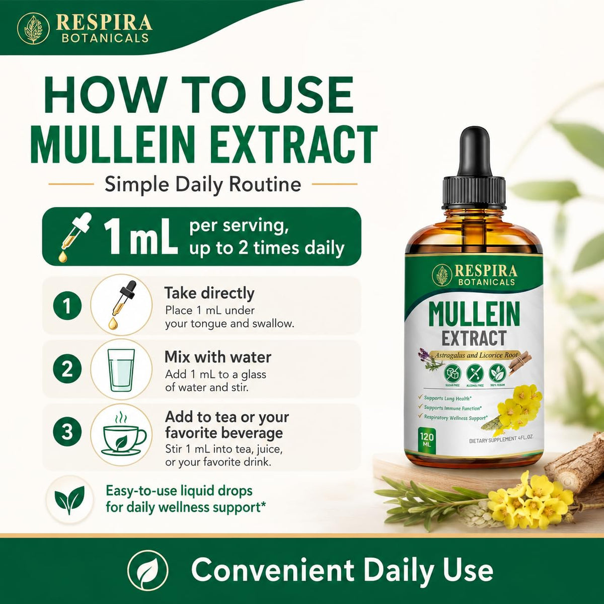 4 fl oz Mullein herbal supplement