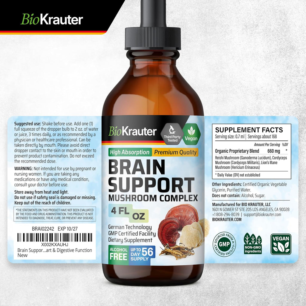 4 fl oz mushroom blend supplement