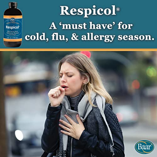 4 oz Baar Respicol cough syrup bottle