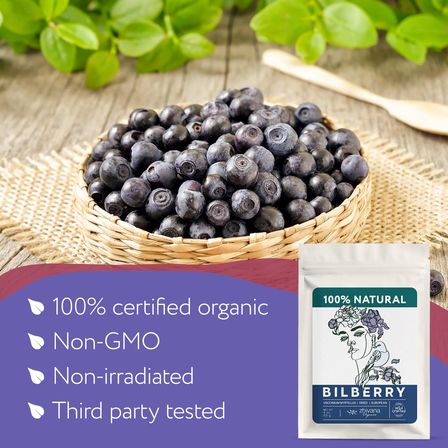 4 oz bilberry tea for wellness