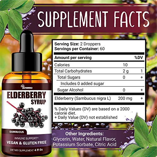 4 oz elderberry syrup bottle