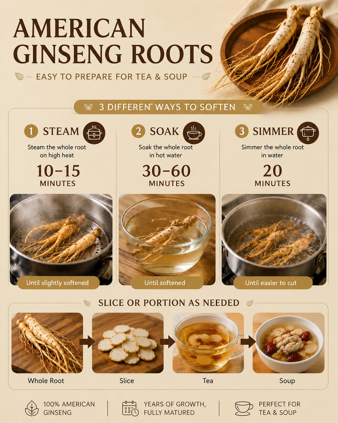 4 oz ginseng root for stress relief