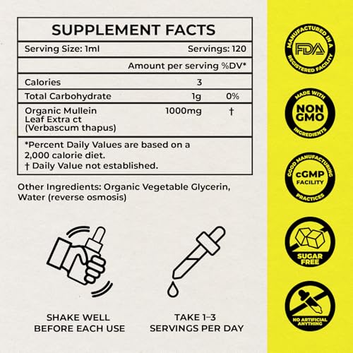 4 oz Mullein leaf extract benefits