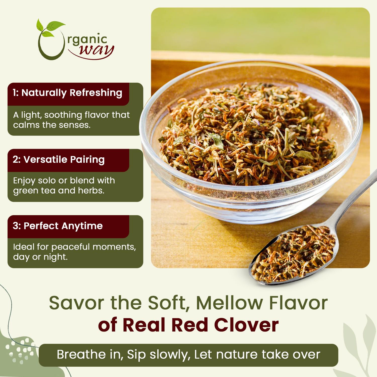 4 oz red clover flower tea
